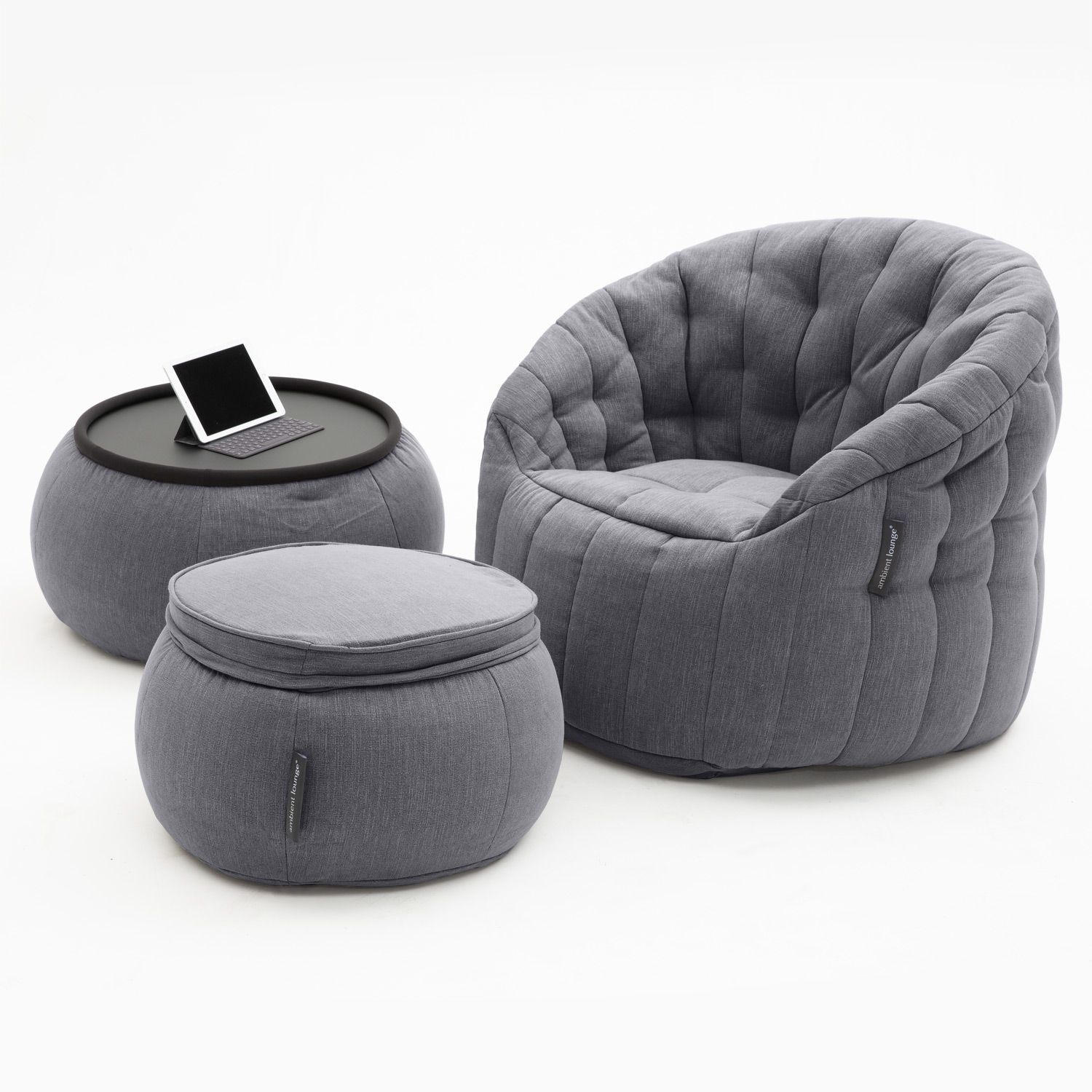 Комплект мягкой мебели aLounge - Contempo Package - Black Sapphire (шенилл, черно-серый)