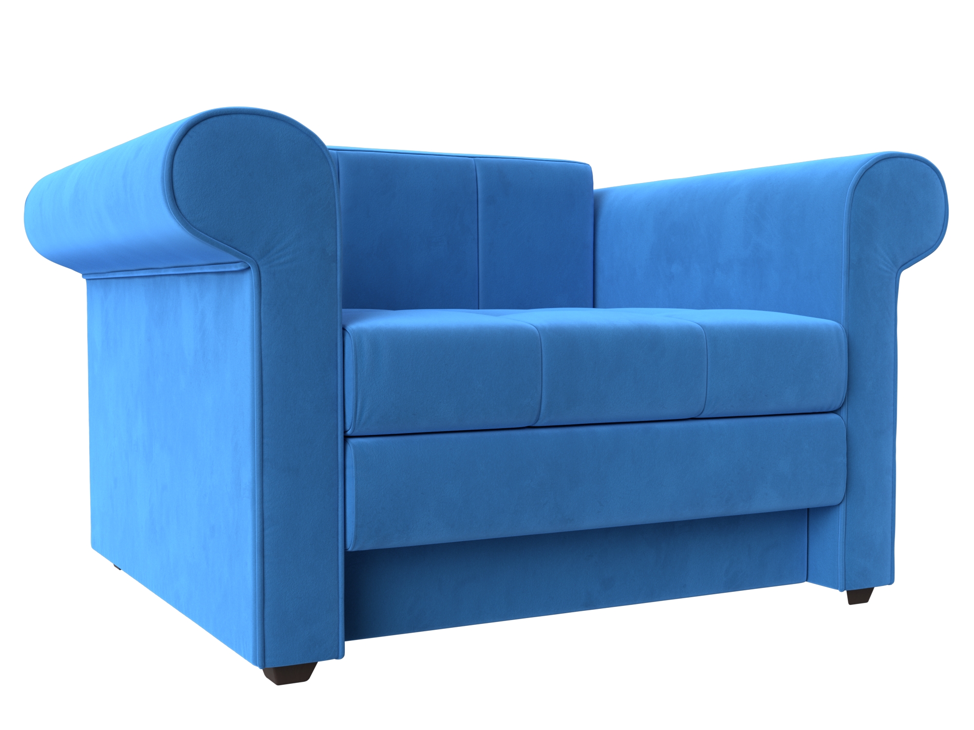 Кресло-кровать Берли велюр голубой