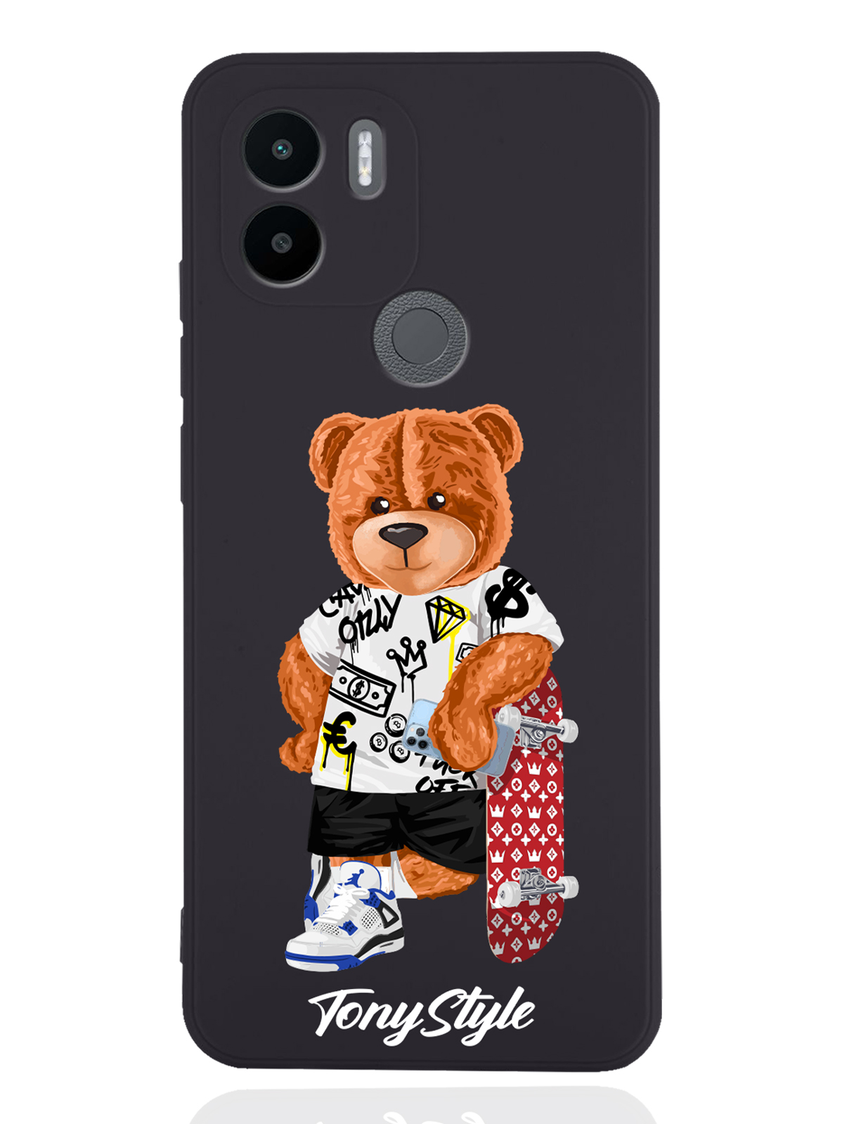 Чехол Tony Style для Xiaomi Redmi A1+ Tony Style со скейтом черный