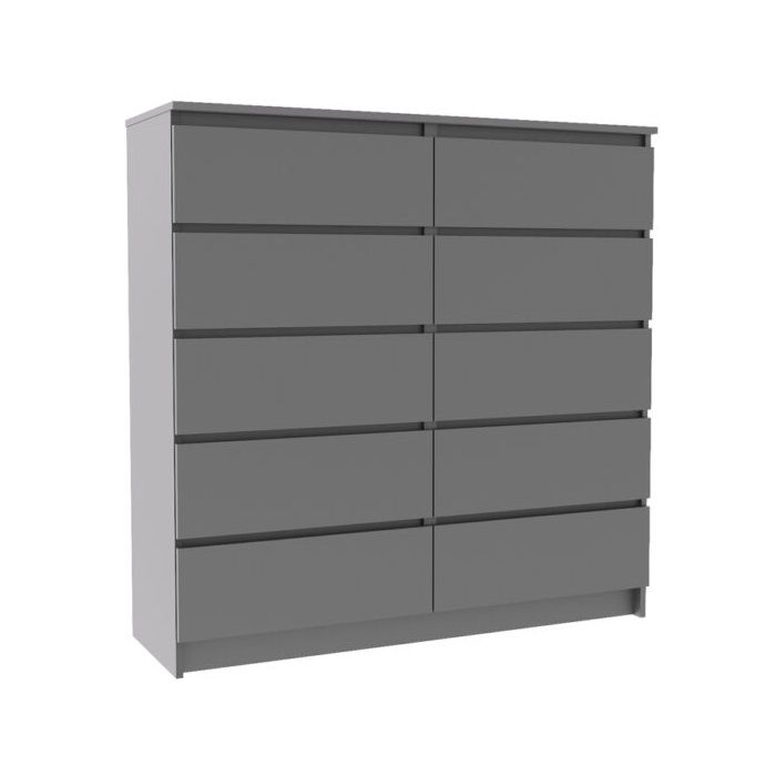 Комод Форес 10 ящиков Норд №6 1200.10, антрацит