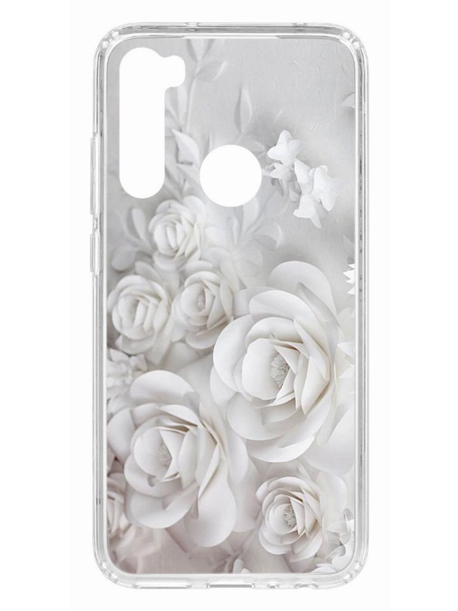 Чехол на Xiaomi Redmi Note 8 Kruche Print White roses