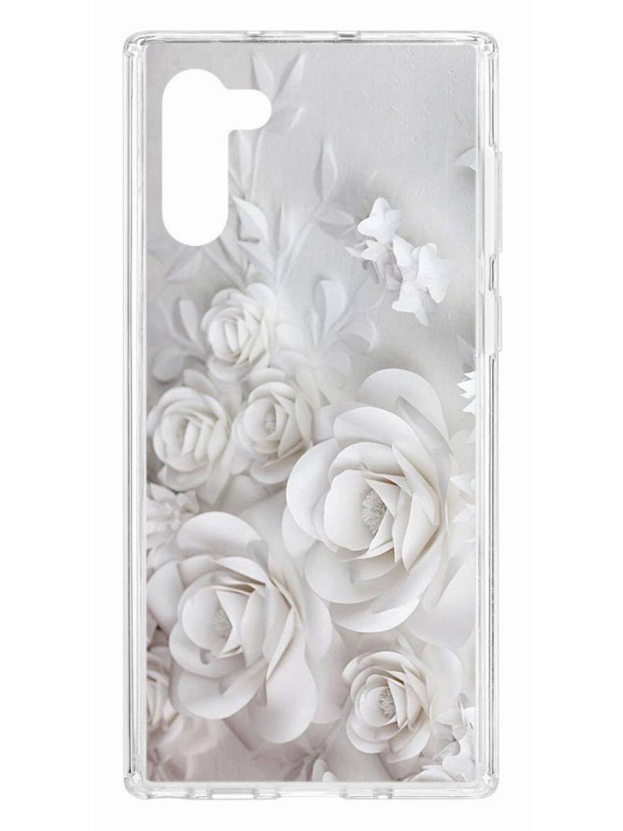 Чехол на Samsung Galaxy Note 10 Kruche Print White roses