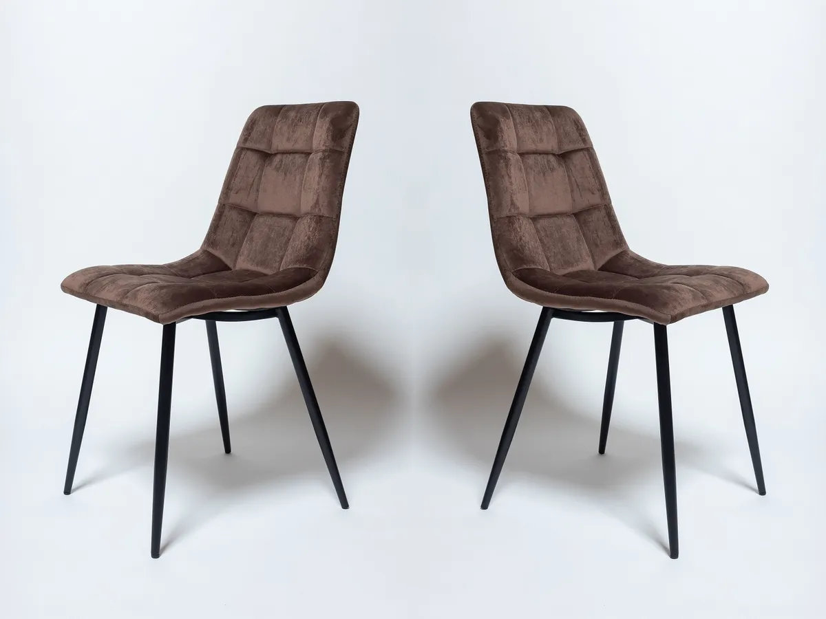 Комплект из 2-х стульев для кухни, Ла рум,OKC - 1225 коричневый вельвет