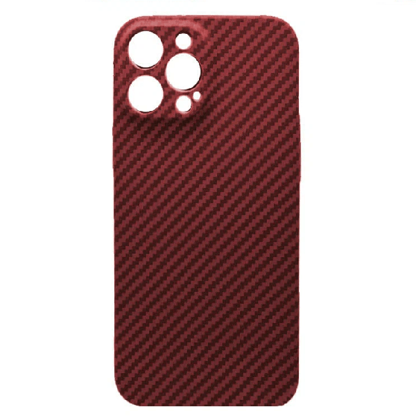 Чехол Iphone 13 Pro Luxo Carbon Matte, красный