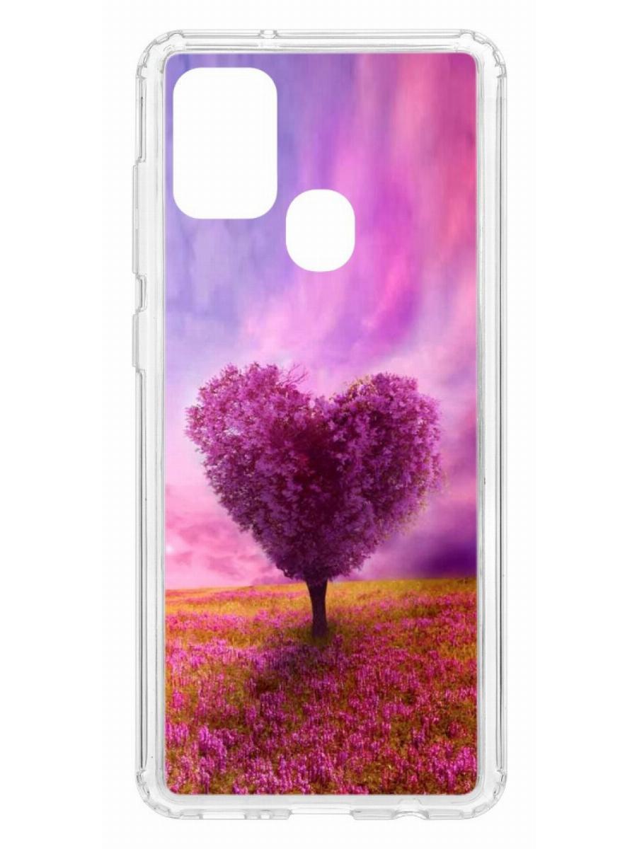 Чехол на Samsung Galaxy A21S Kruche Print Pink heart