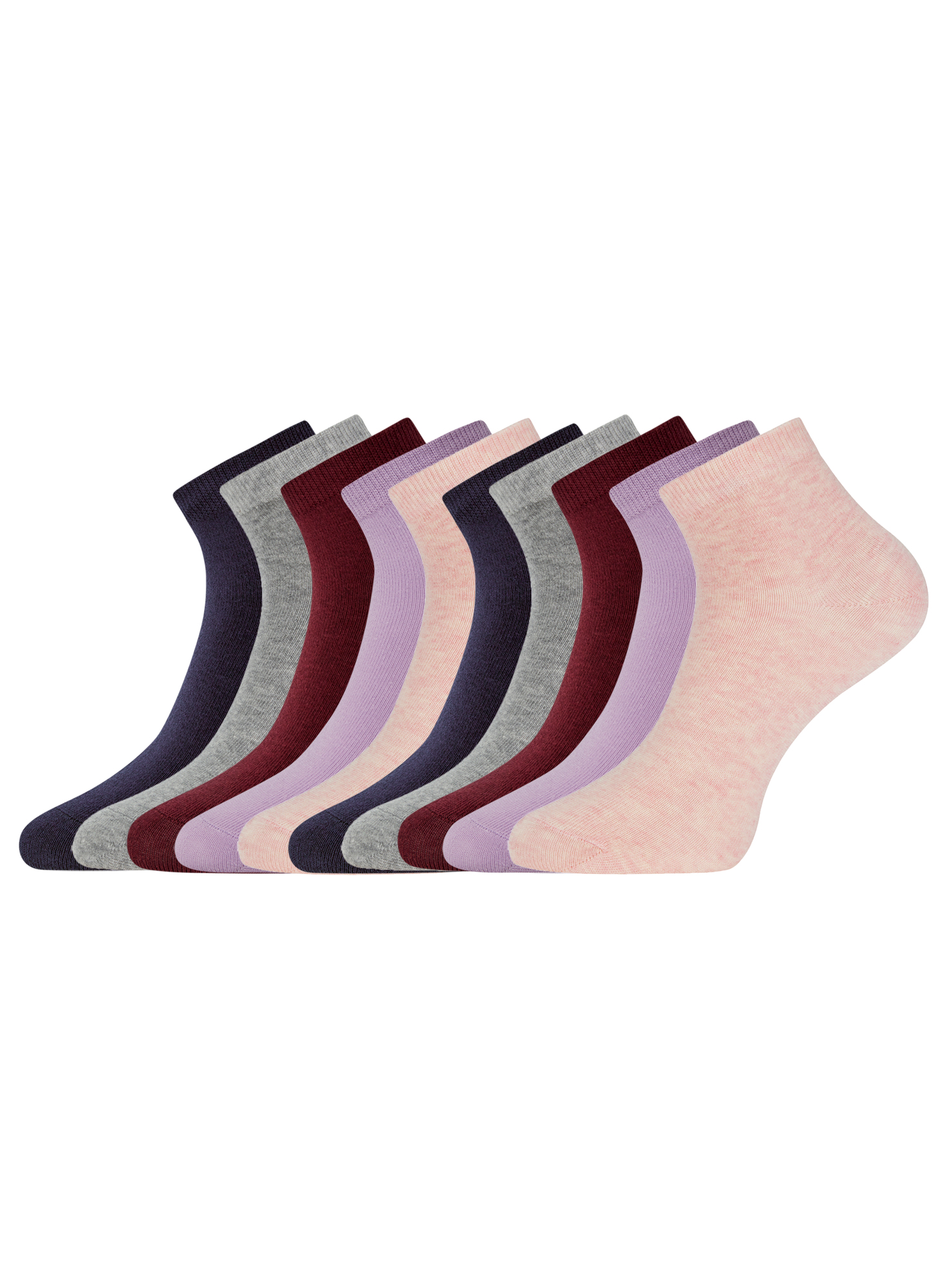 Комплект носков женских oodji 57102418T10 разноцветных 38-40