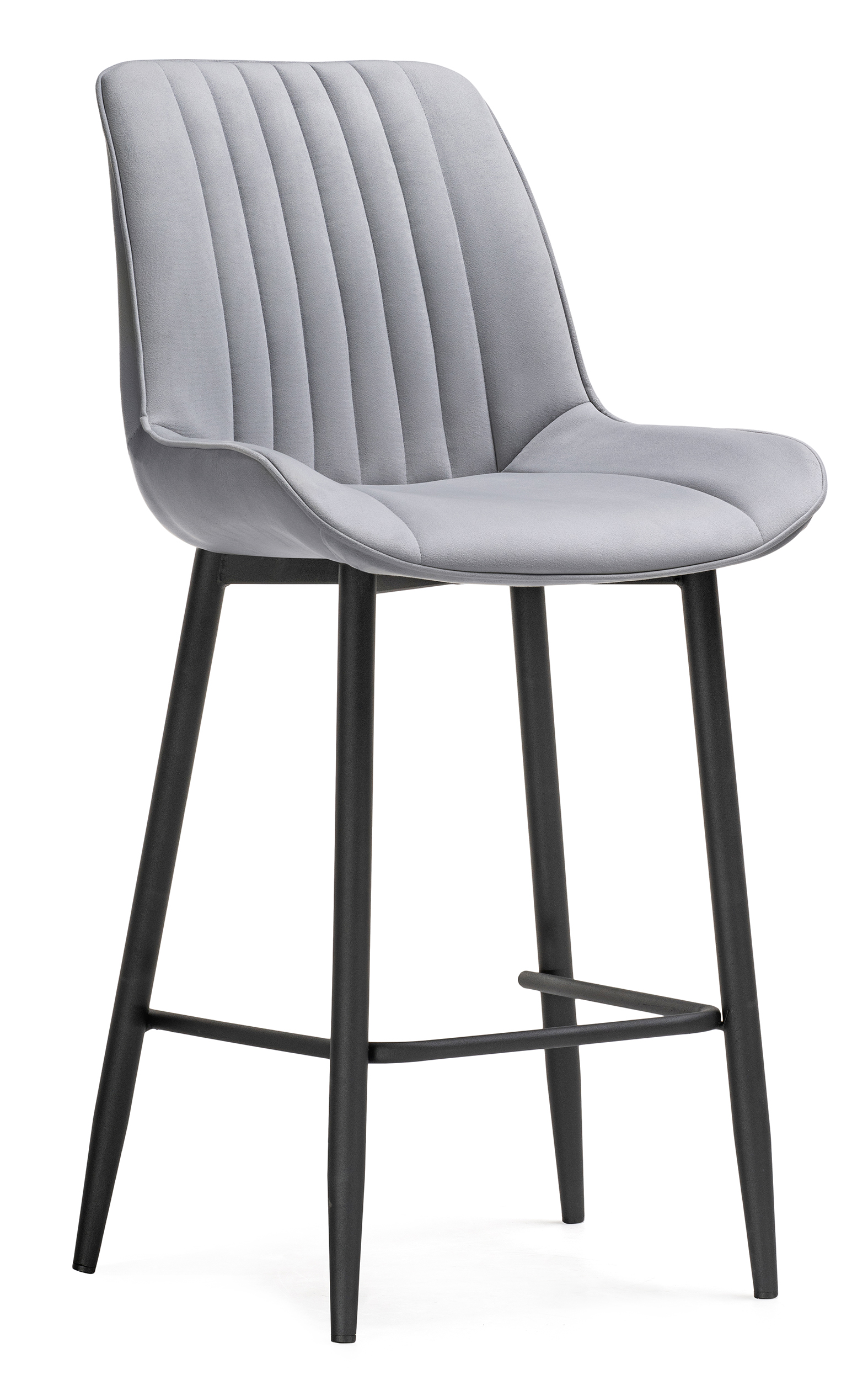 Полубарный стул Мебельные решения Седа, светло-серый/черный