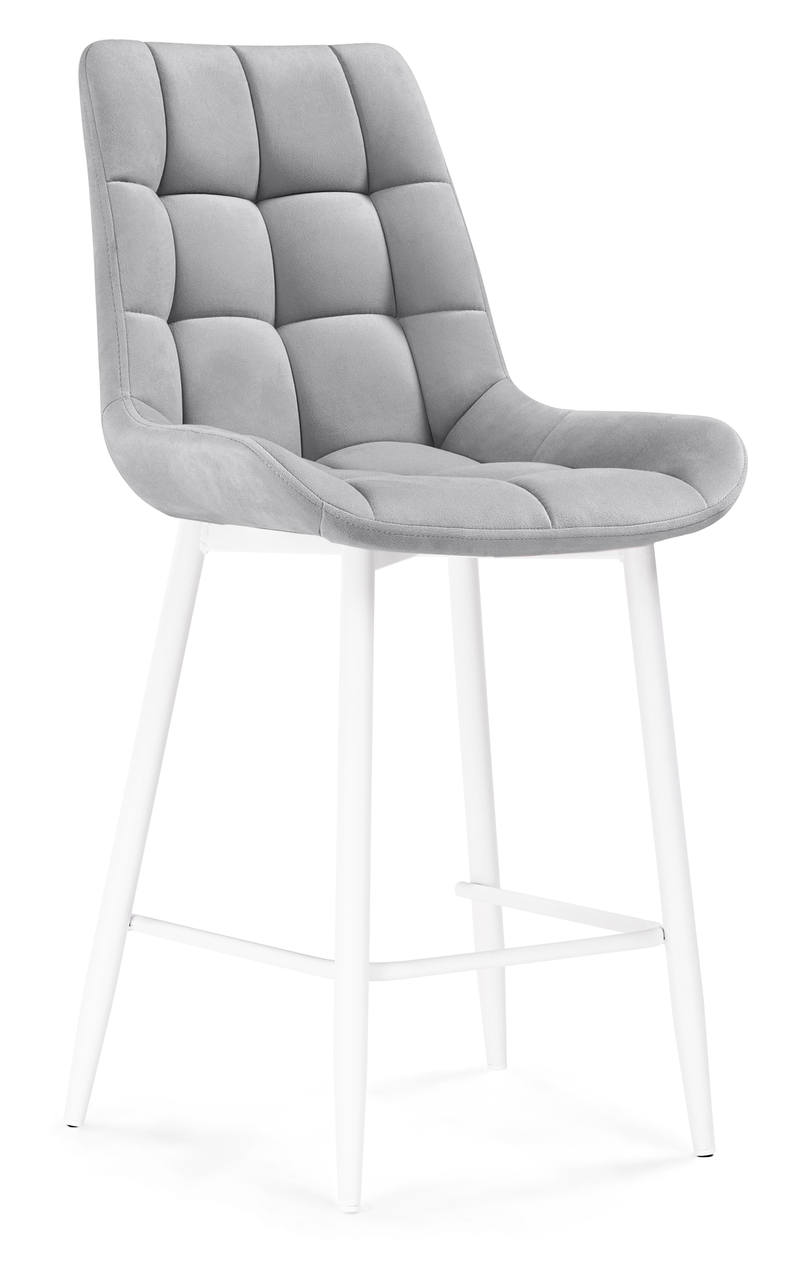 Полубарный стул Мебельные решения Алст, светло-серый/белый