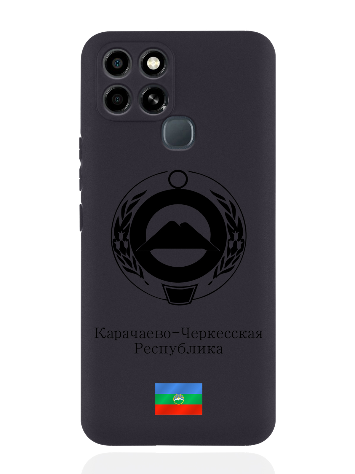 Чехол SignumCase для Infinix Smart 6 Черный Герб Карачаево-Черкесии черный