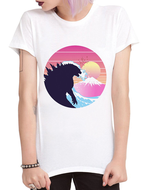 Футболка женская DreamShirts Studio Годзилла 493-godzilla-1 белая 2XL