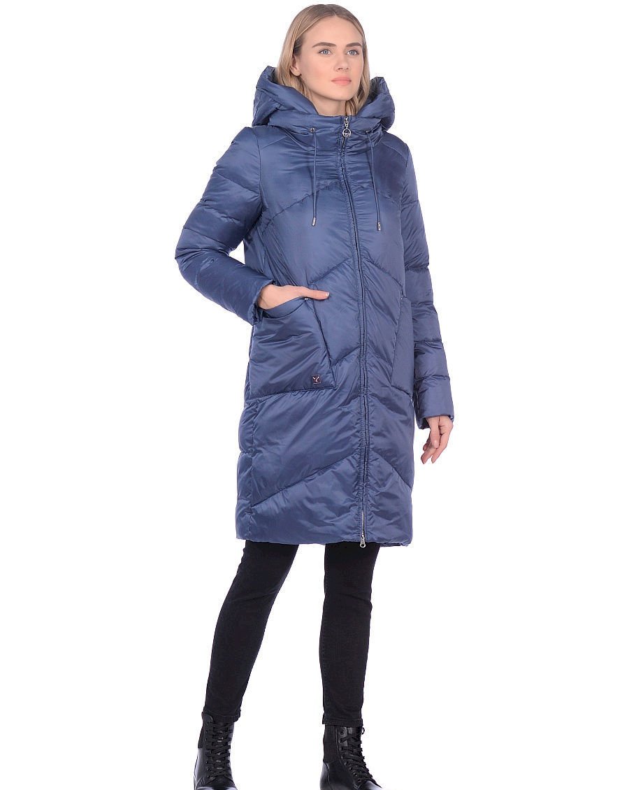 Пальто женское Avi A-70036-34 синее 36 EU