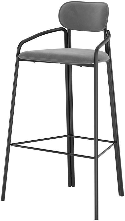 Барный стул Latitude RORBCHRBKVLRGR, черный/серый