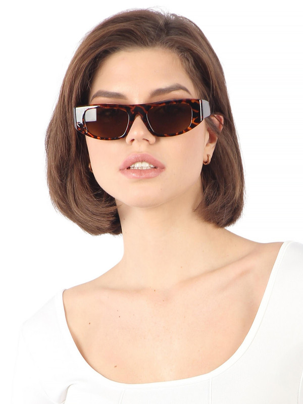 Солнцезащитные очки женские Pretty Mania DD098 коричневые