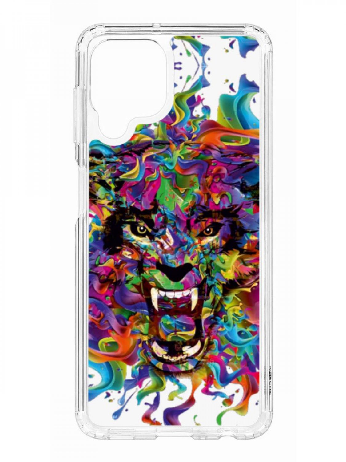 Противоударный чехол для Samsung Galaxy A22 Kruche Print Colored beast прозрачный