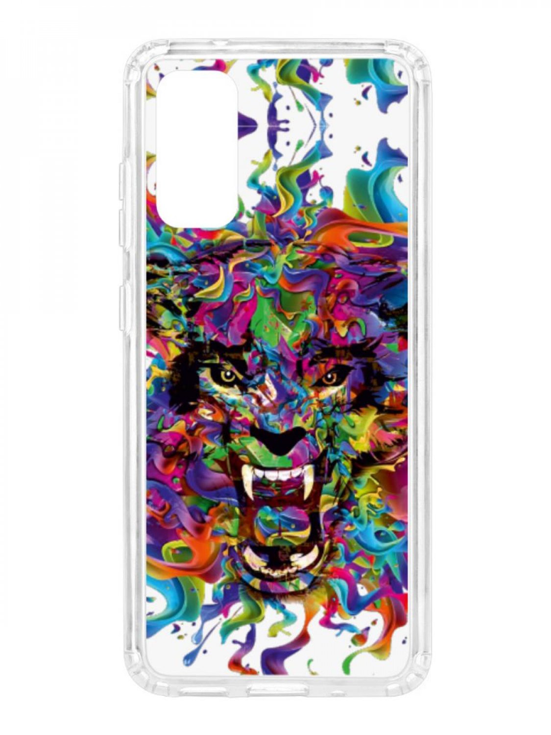 Противоударный чехол для Samsung Galaxy S20 Kruche Print Colored beast прозрачный