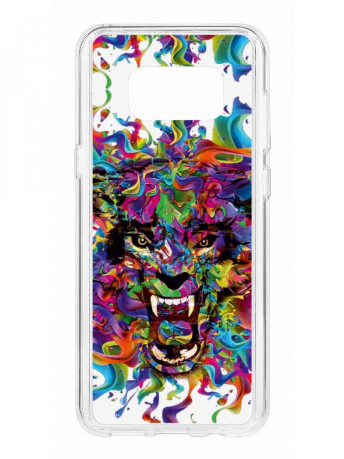 Противоударный чехол для Samsung Galaxy S8 Plus Kruche Print Colored beast прозрачный