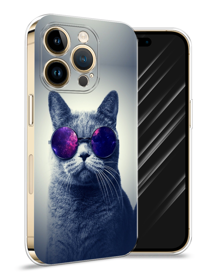 Силиконовый чехол Awog "Космический кот" для Apple iPhone 14 Pro Max