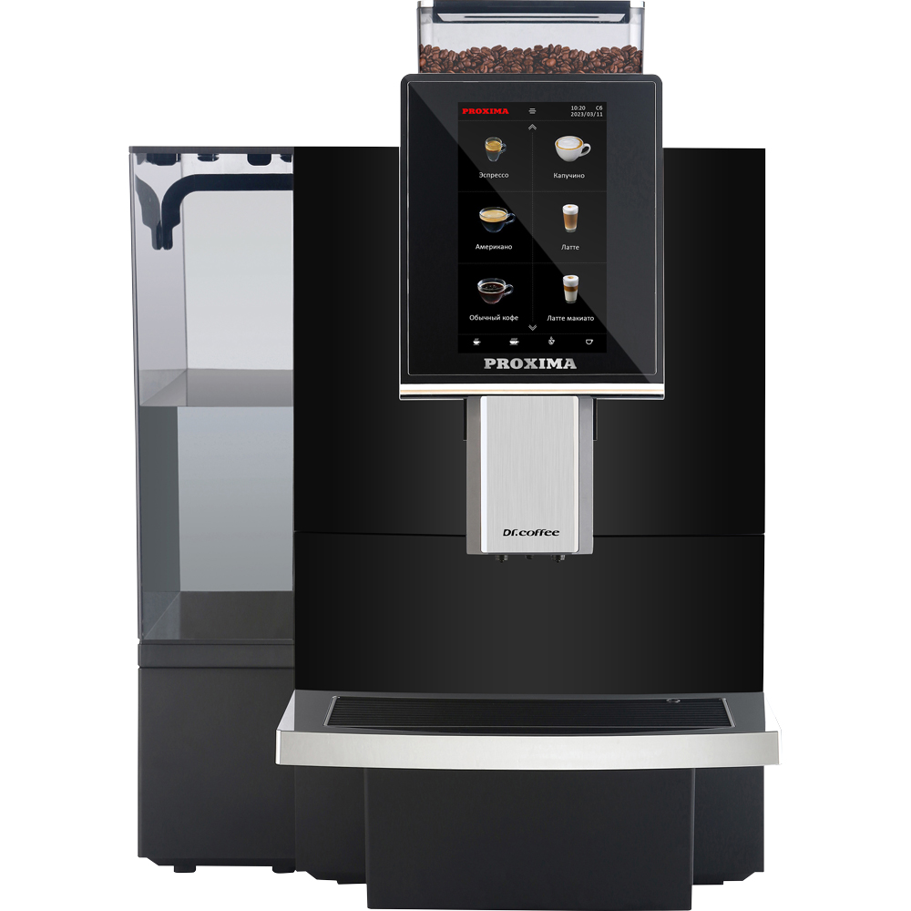 Кофемашина автоматическая Dr.coffee PROXIMA F12 Big серебристый, черный