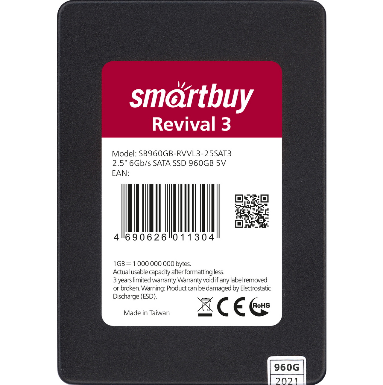 SSD накопитель SmartBuy Revival 3 2.5" 960 ГБ (SB960GB-RVVL3-25SAT3)