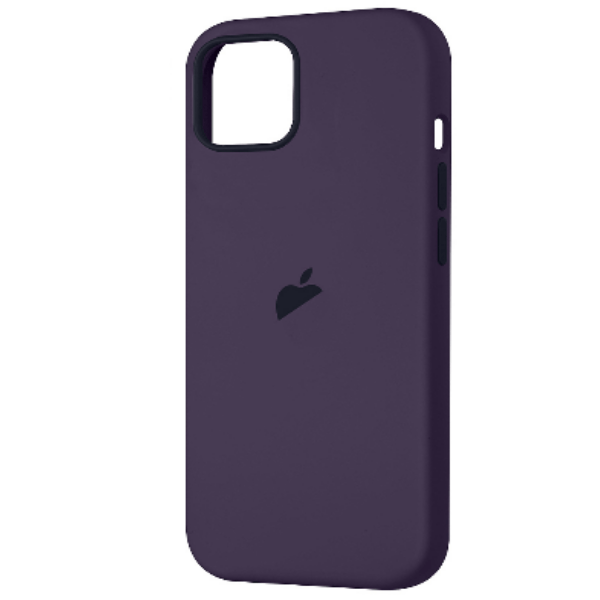 Чехол iPhone 14 Plus Silicon Case Elderbery (MagSafe) c Logo, фиолетовый