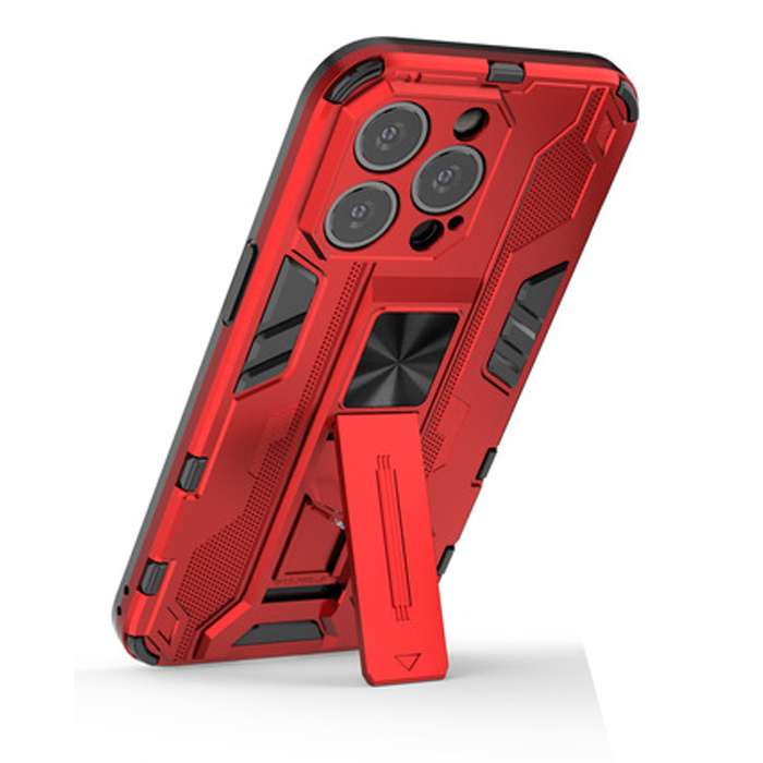 Противоударный чехол с подставкой Transformer для iPhone 13 Pro (красный)