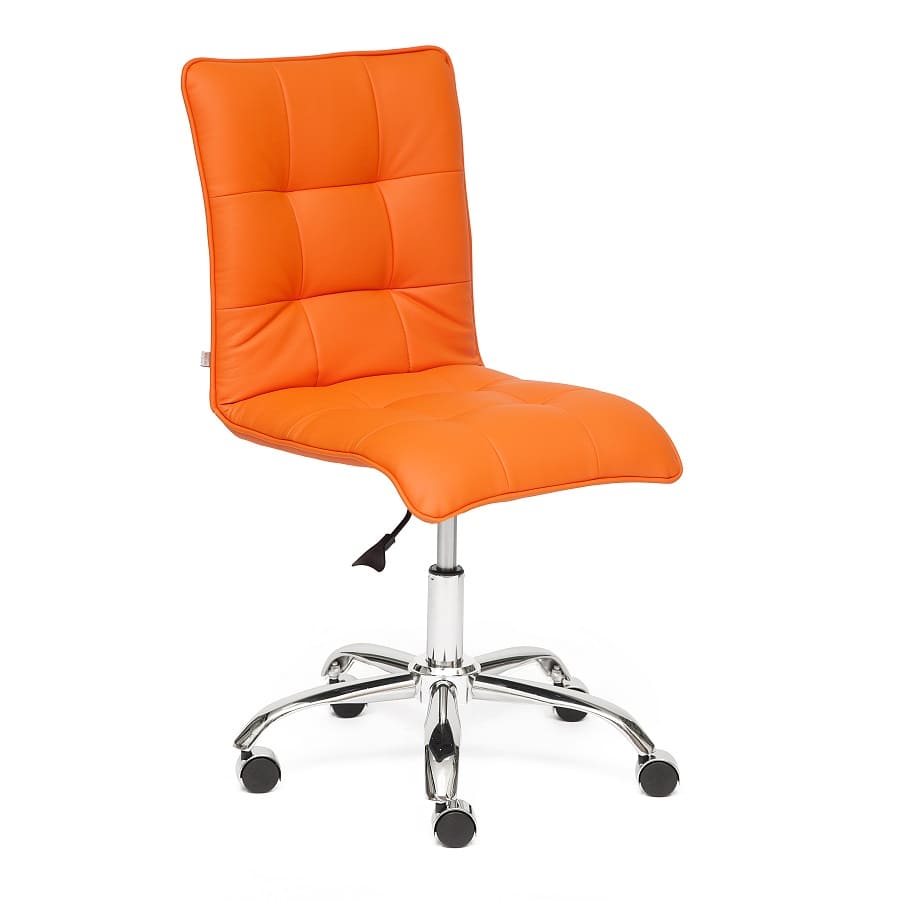 Кресло Zero экокожа, оранжевый, 14-43