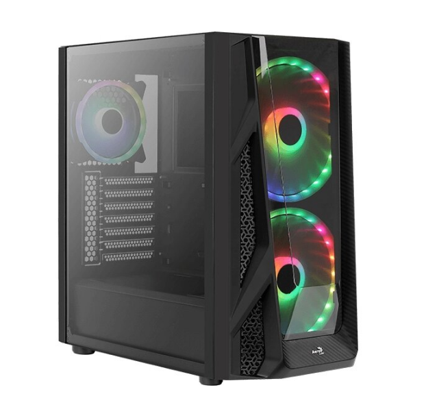 Корпус компьютерный AeroCool NightHawk Duo V1 (NIGHTHAWK DUO-G-BK-V1) Black