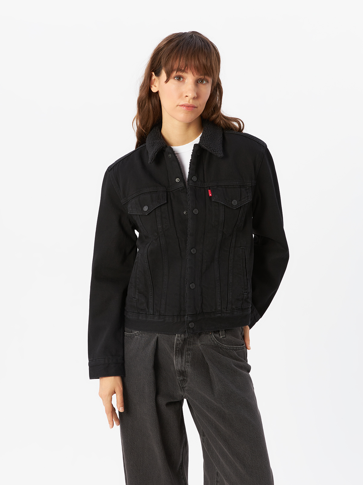 Джинсовая куртка женская Levis 36137-0015 черная XL