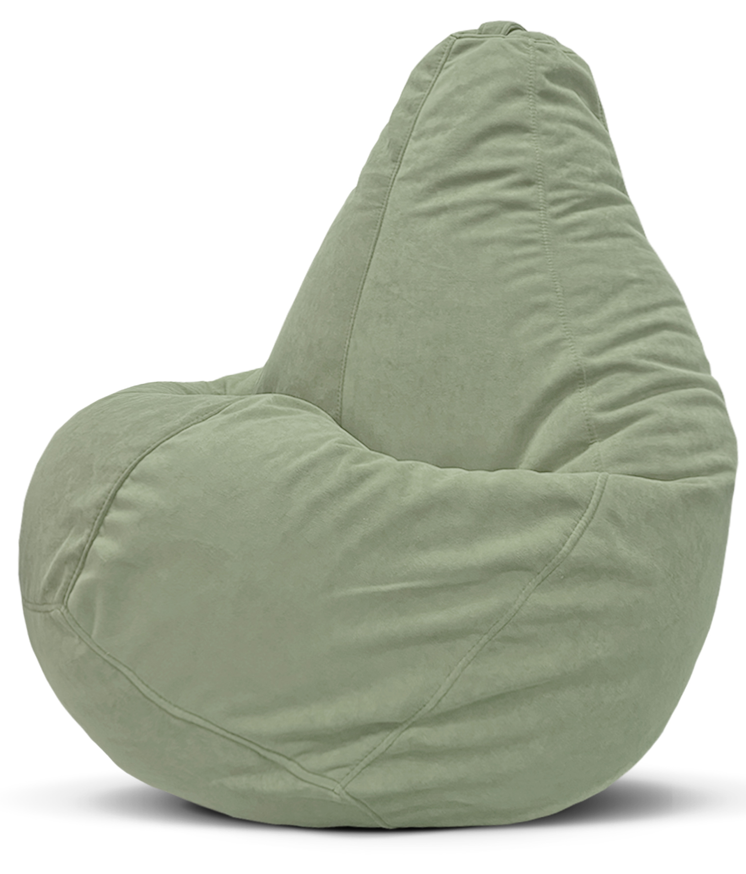 Кресло-мешок PUFLOVE пуфик груша, размер XXXXL, салатовый велюр