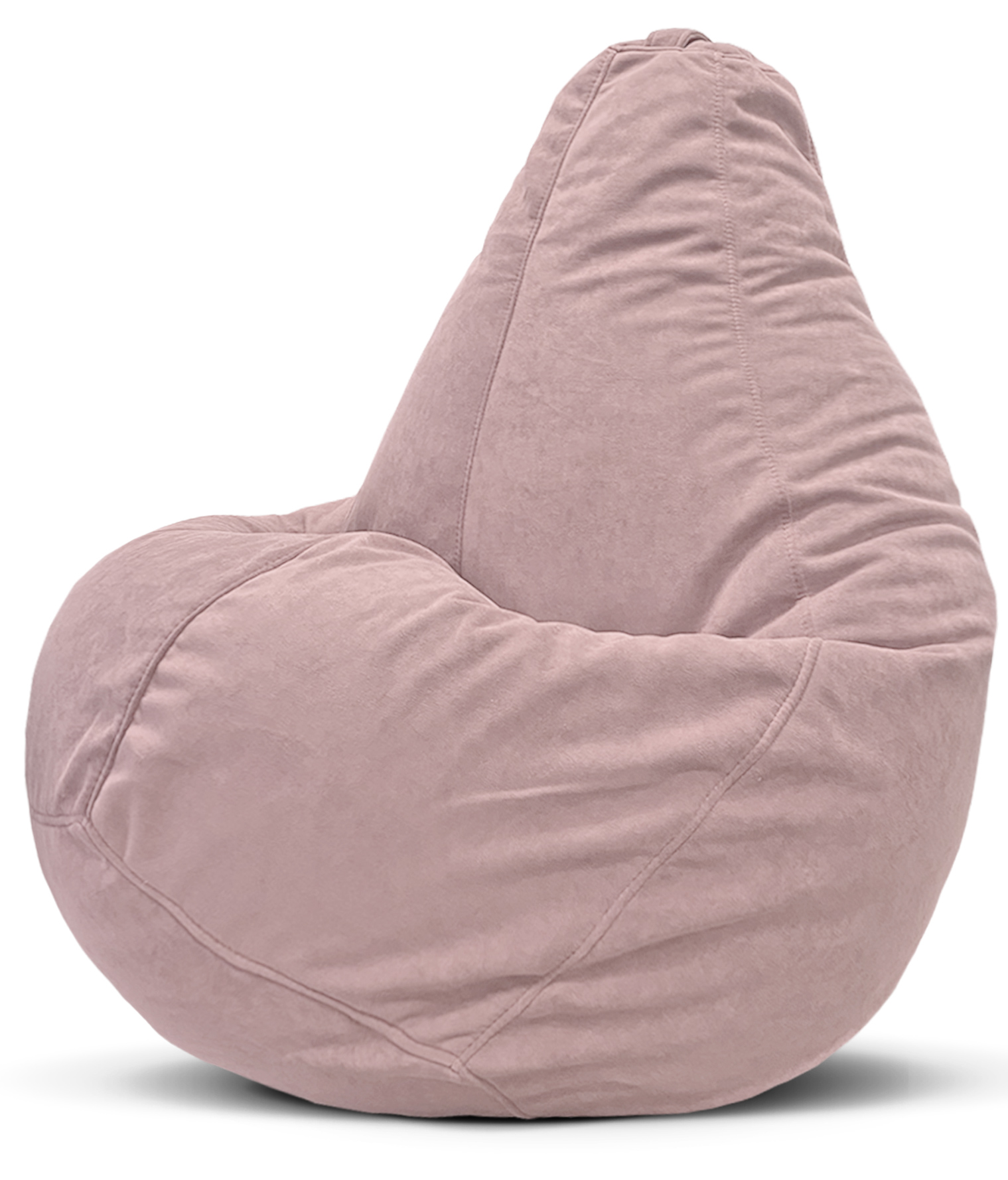 Кресло-мешок PUFLOVE пуфик груша, размер XXXXL, розовый велюр