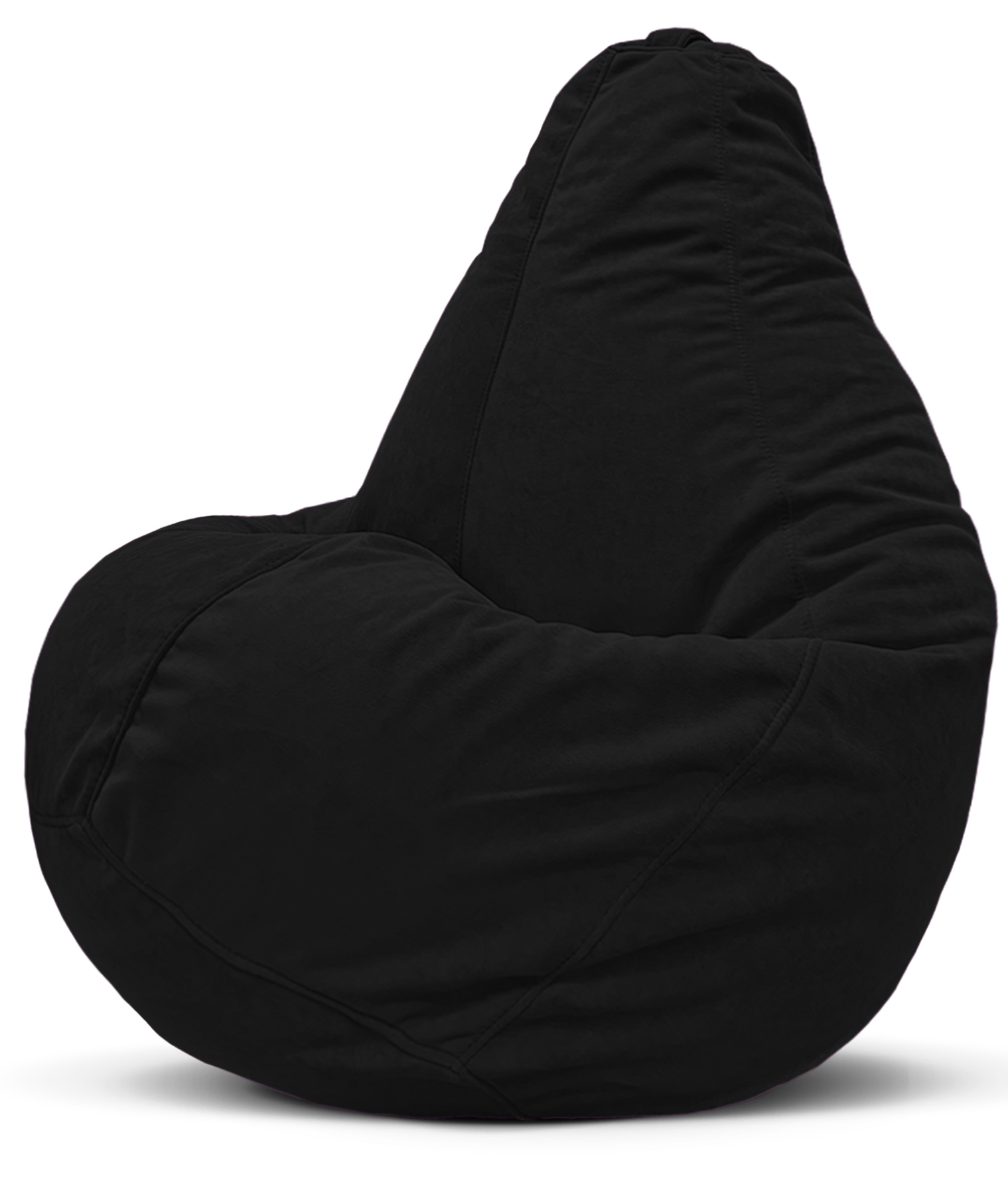 Кресло-мешок PUFLOVE пуфик груша, размер XXXXL, темно-серый велюр