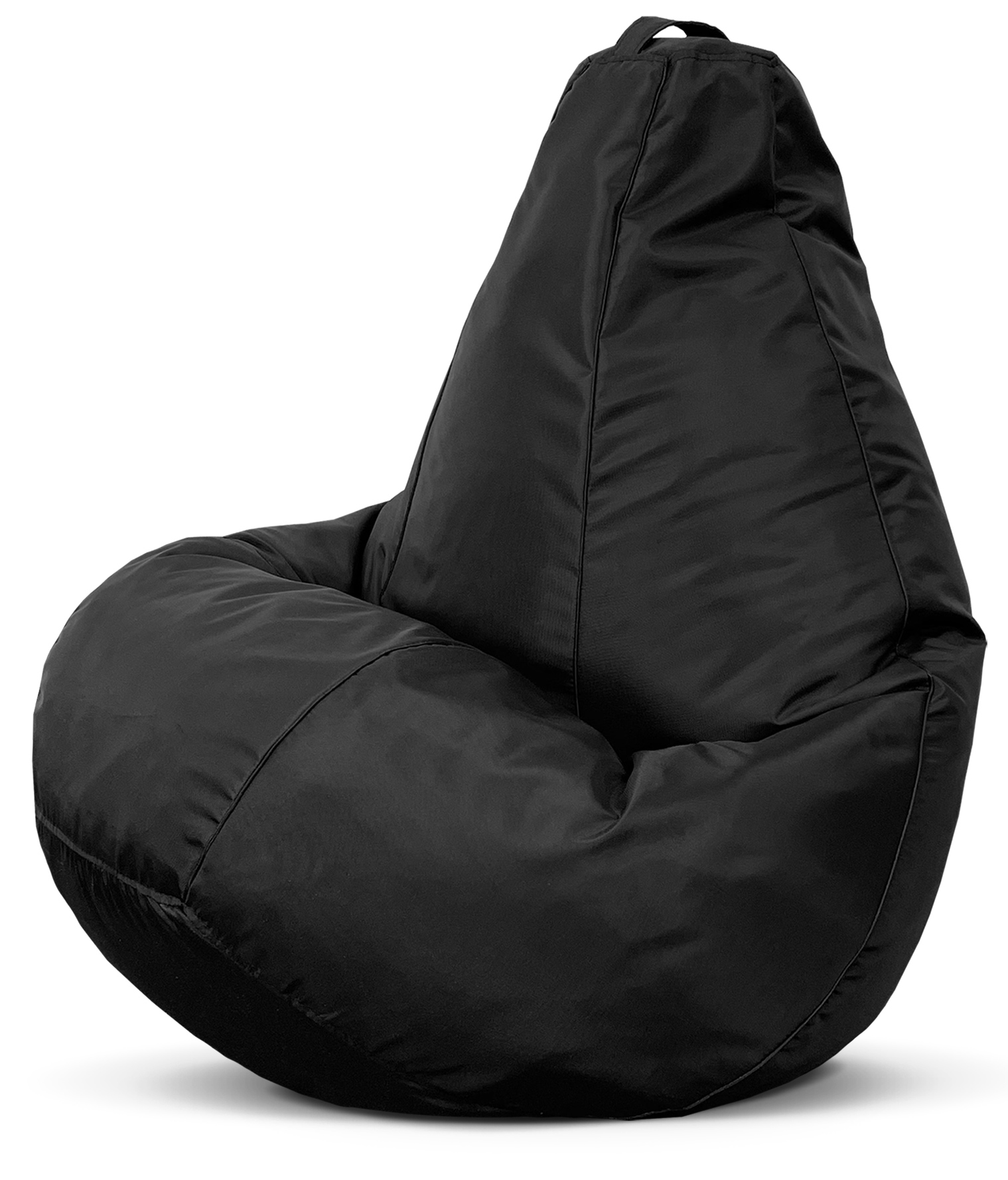 Кресло-мешок PUFLOVE пуфик груша, размер XXL, черный оксфорд