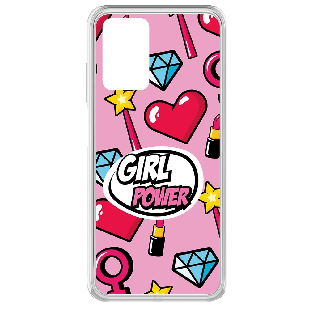 Чехол-накладка Krutoff Clear Case Girl Power для Xiaomi Redmi 10