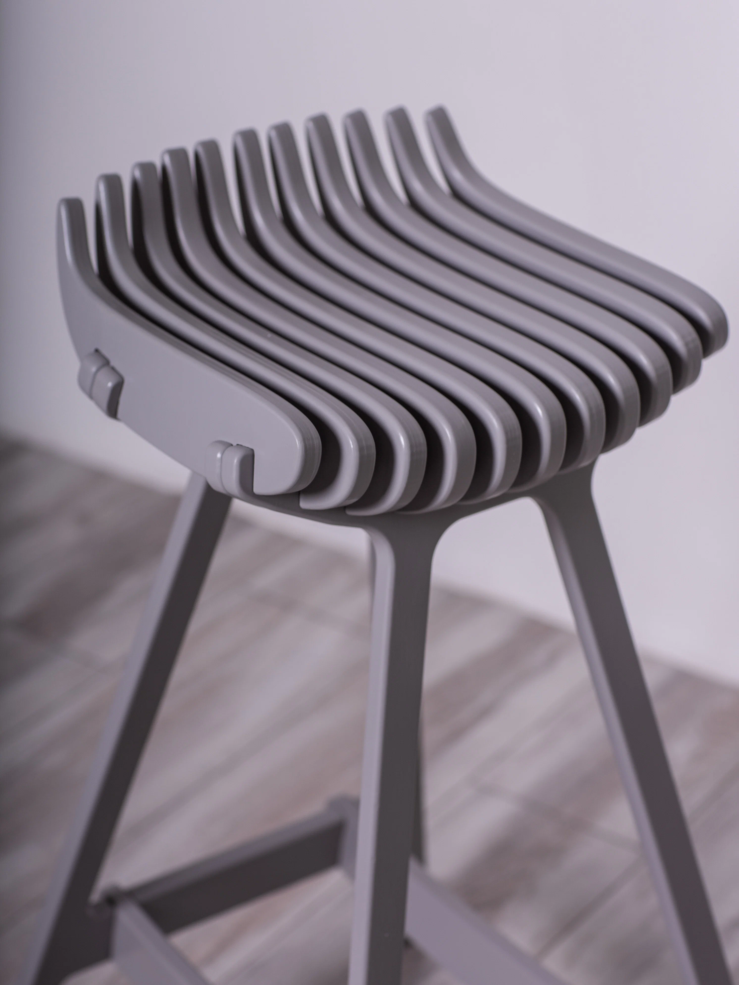 Стул барный Playwoods chair серый антрацит