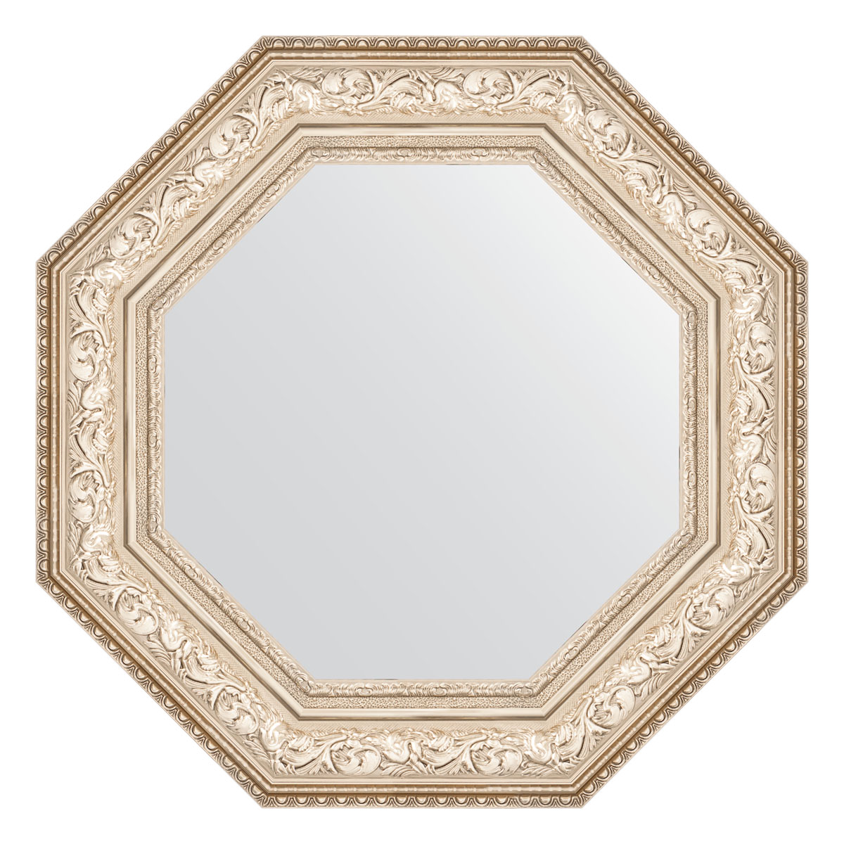 Зеркало в раме 65x65см Evoform BY 7386 виньетка серебро