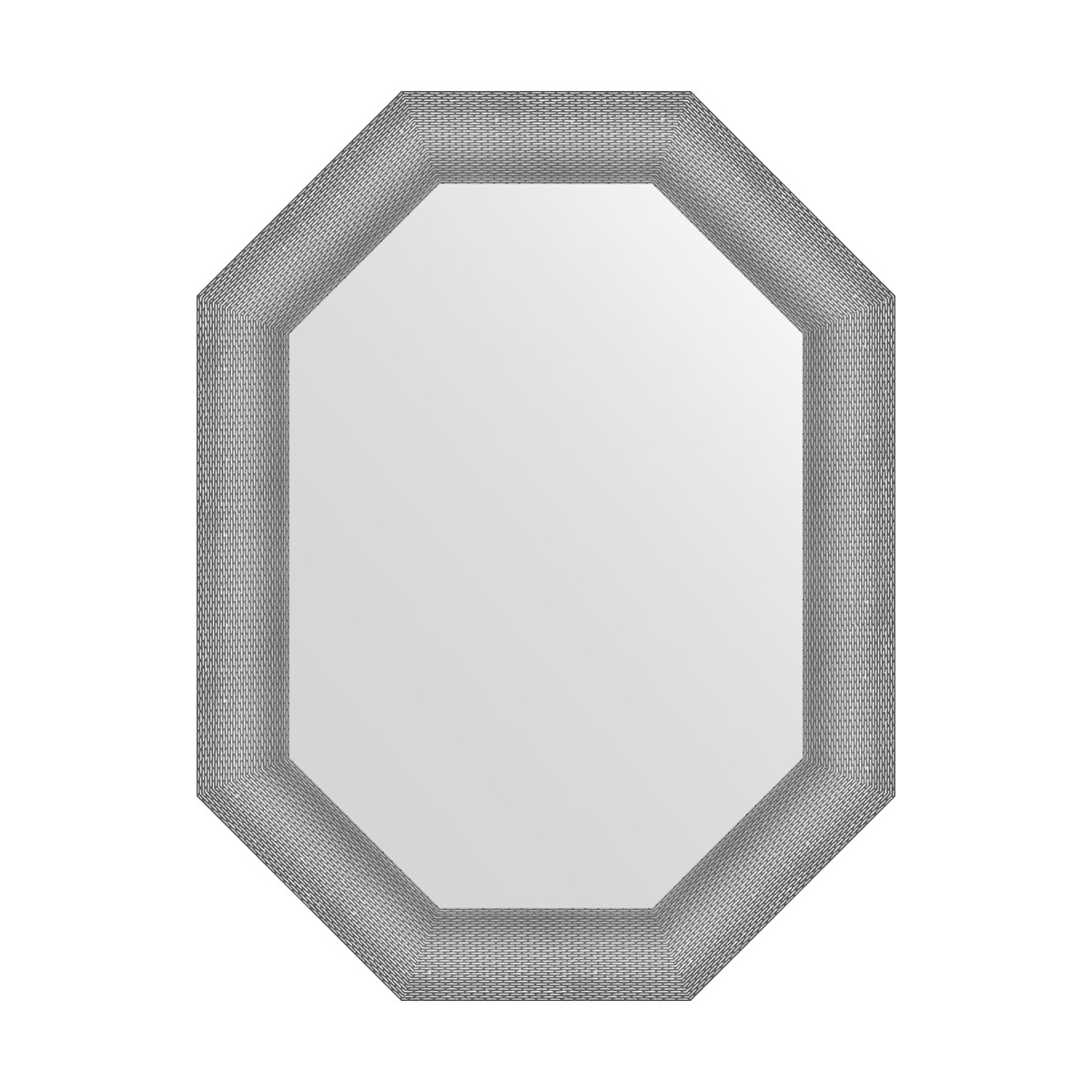 Зеркало в раме 66x86см Evoform BY 7291 серебряная кольчуга