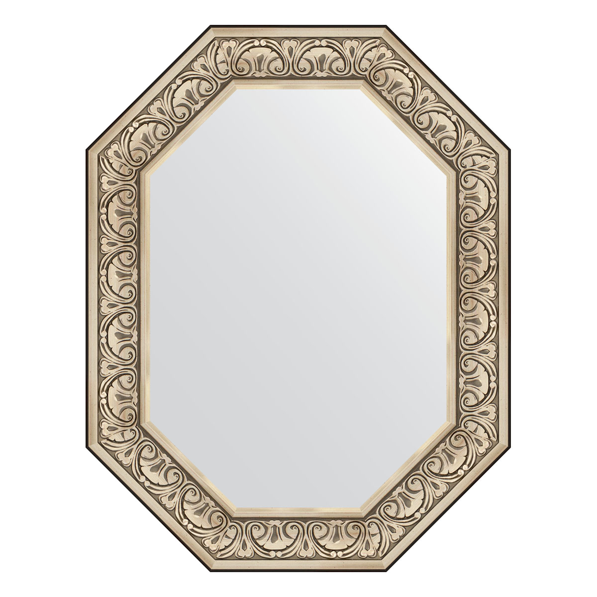 Зеркало в раме 70x90см Evoform BY 7247 барокко серебро
