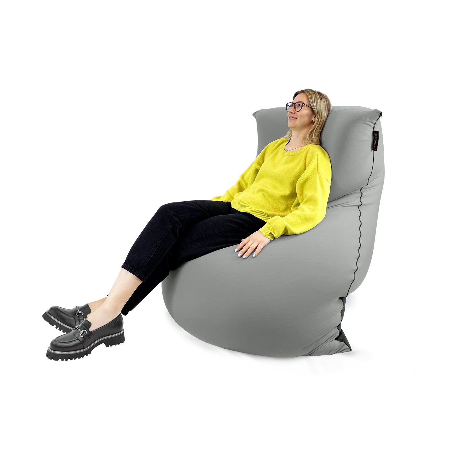 Кресло "пластилин" для дома Ambient Lounge SNUGG, Moon Grey, светло-серый