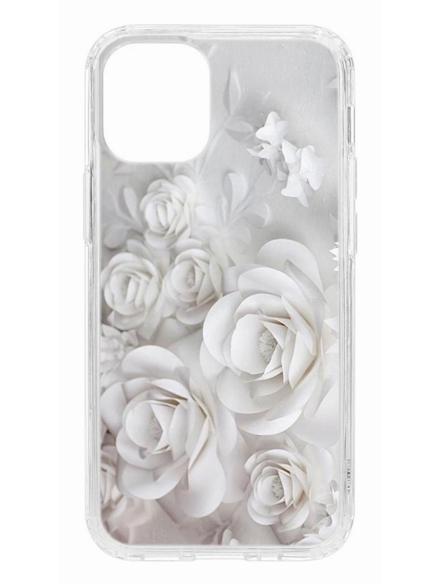 Чехол на Apple iPhone 12 mini Kruche Print White roses