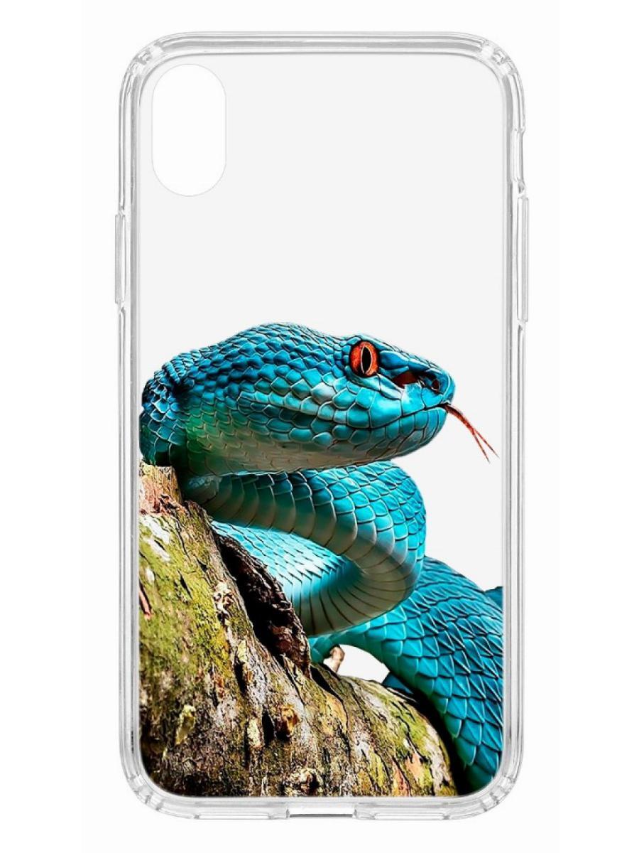 Чехол на iPhone XR Kruche Print Змея