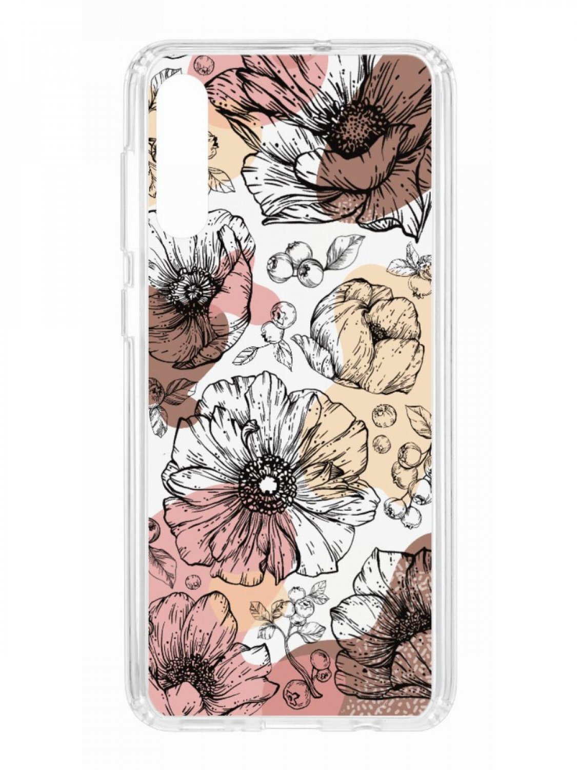 Противоударный чехол для Samsung Galaxy A50 2019 Kruche Print Ягоды и Цветы с рисунком