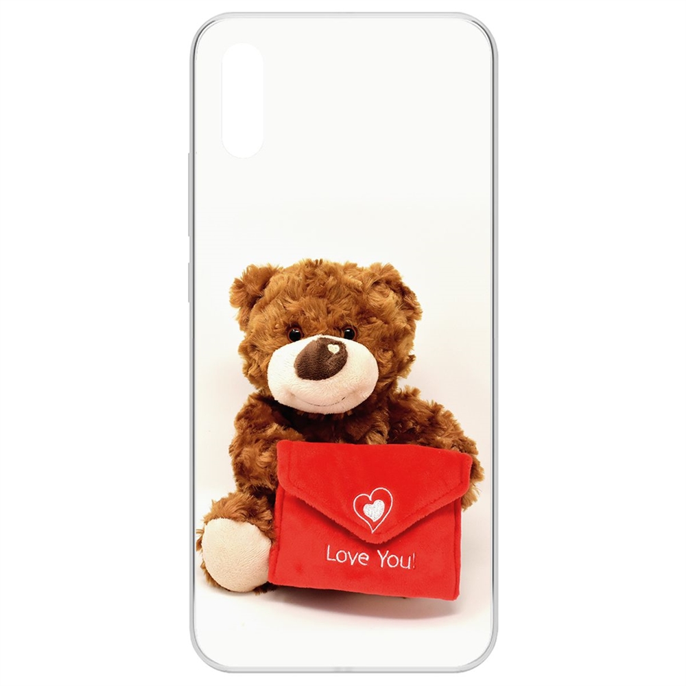Чехол-накладка Krutoff Clear Case Медвежонок тебя любит для Xiaomi Redmi 9A
