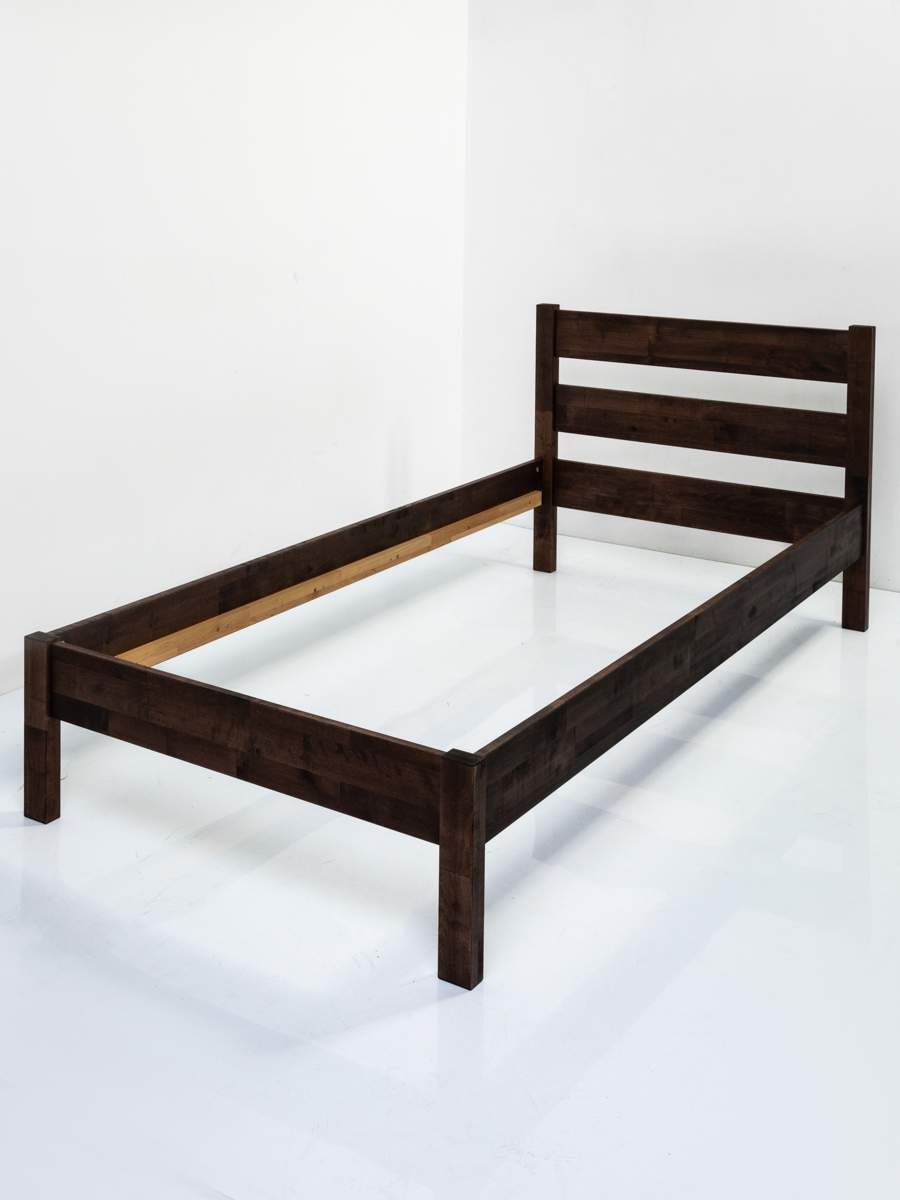 Односпальная кровать Вудгрупп Агата из массива березы, 80х200 см, палисандр