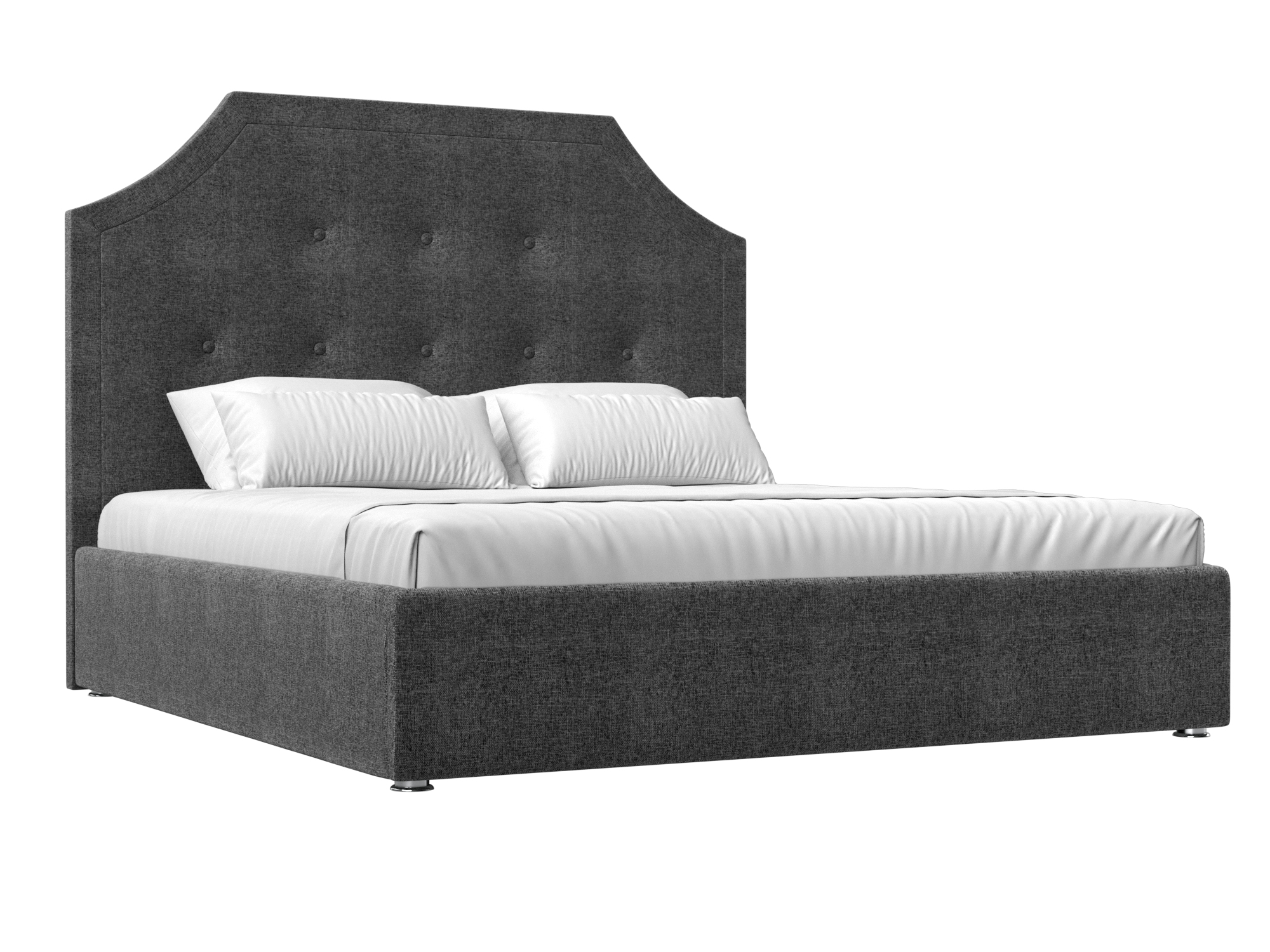 Интерьерная кровать Кантри 160 рогожка серый