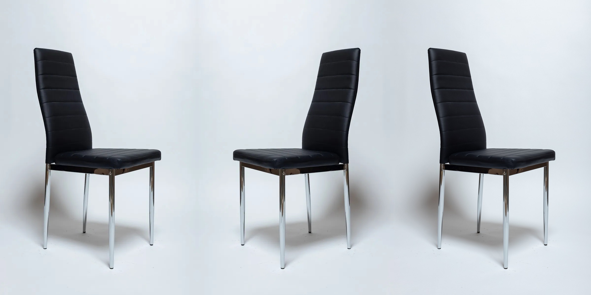 Комплект стульев 3 шт. La Room F 261-3, хром/черный