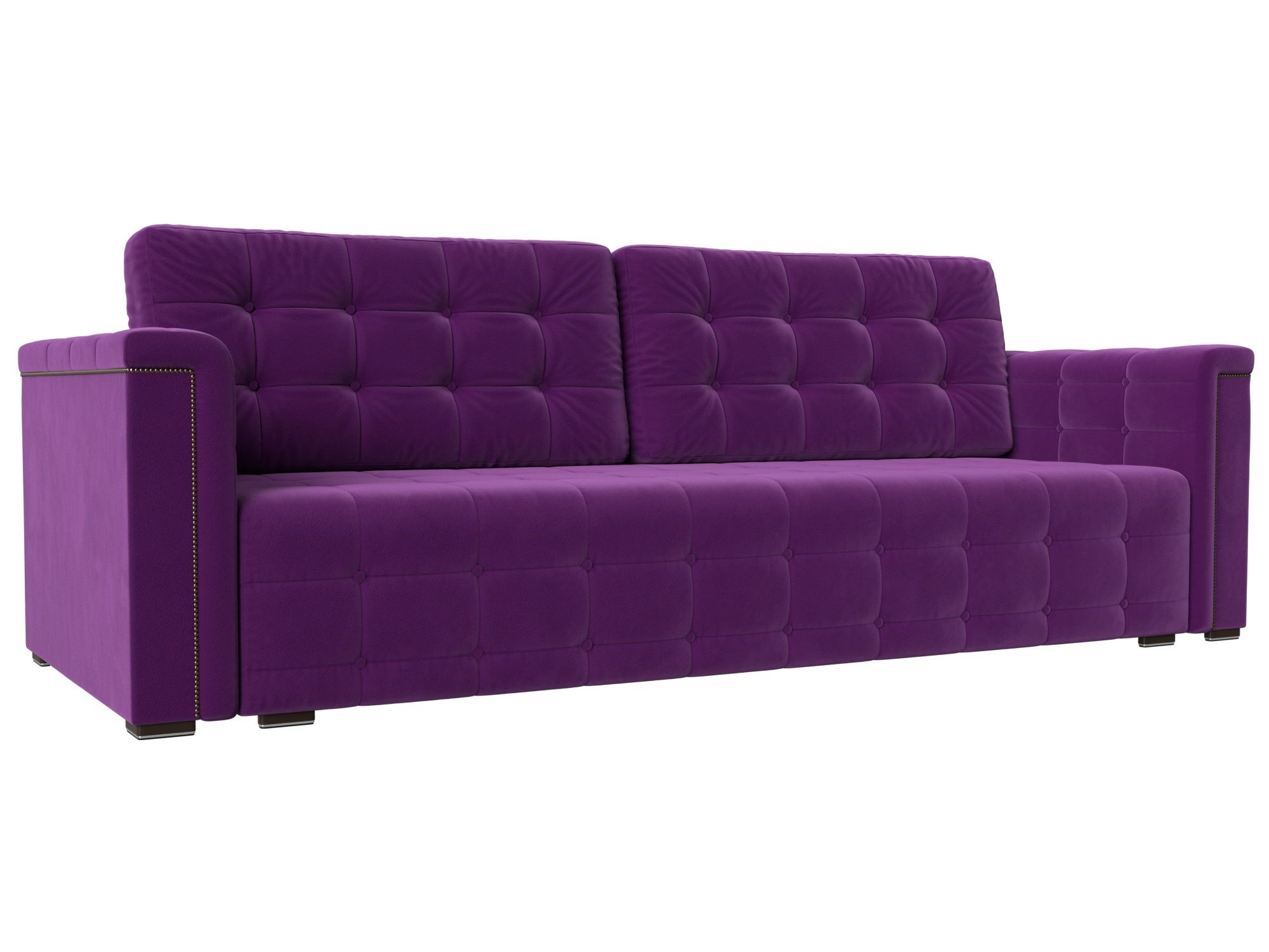 Прямой диван Лига Диванов Лига-002 240х98х92 см, фиолетовый