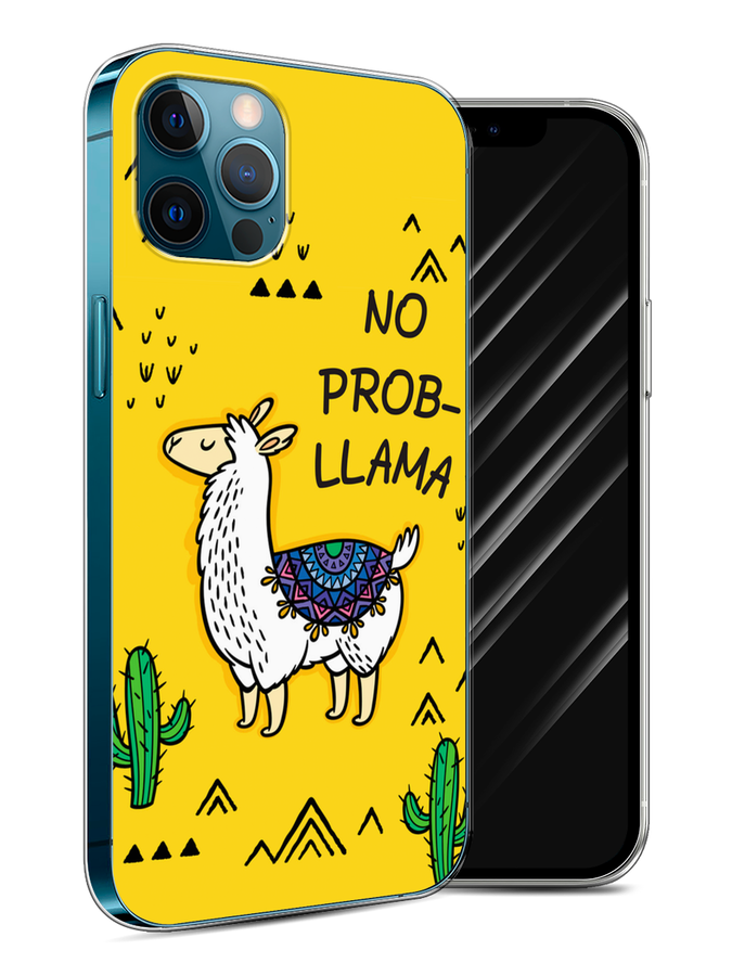Чехол Awog на Apple iPhone 12 / Айфон 12 "No probLLama"
