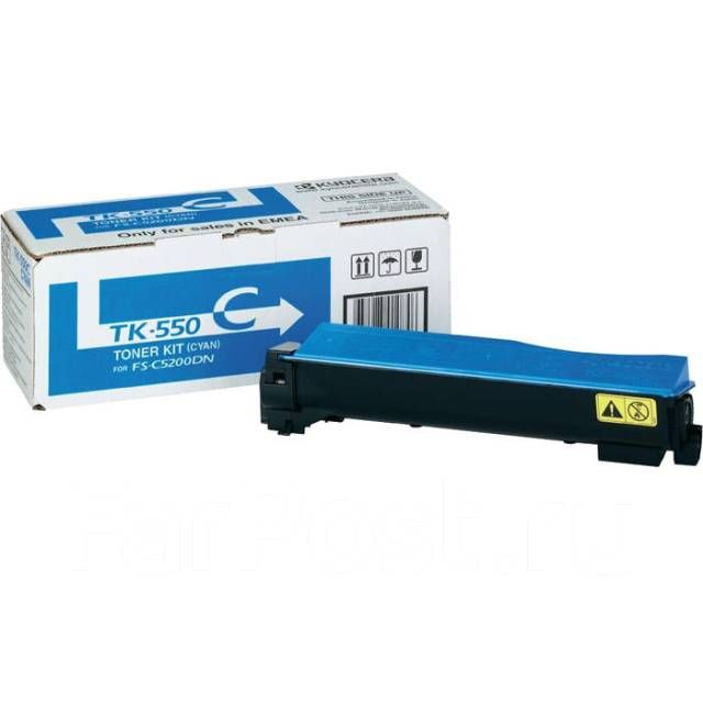 Картридж для лазерного принтера Kyocera TK-550C, голубой, оригинал