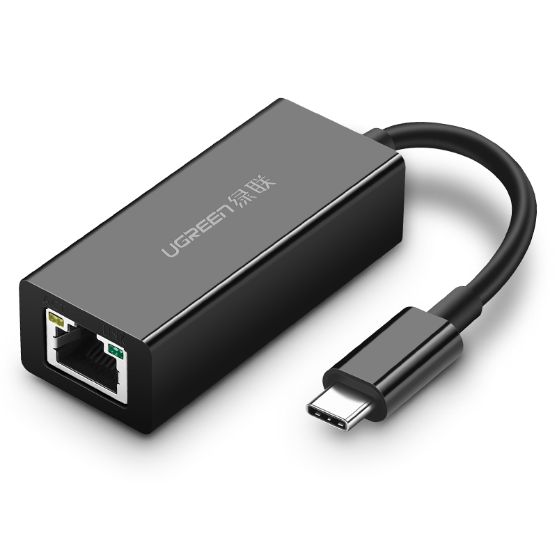 Адаптер uGreen USB-C – Ethernet вилка-розетка 0.16м 50307_
