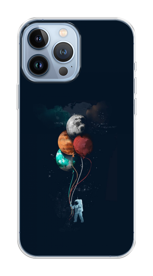Чехол на Apple iPhone 13 Pro Max "Космонавт с шариками"